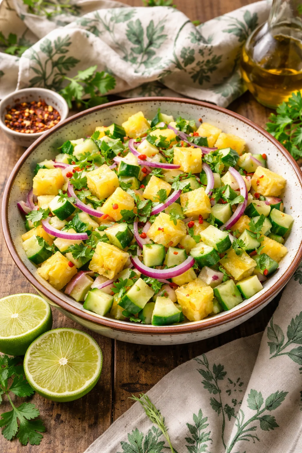 Pineapple Cucumber Salad - Cuts Food