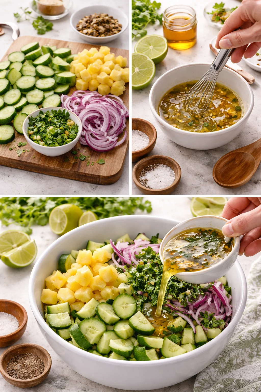 Pineapple Cucumber Salad - Cuts Food