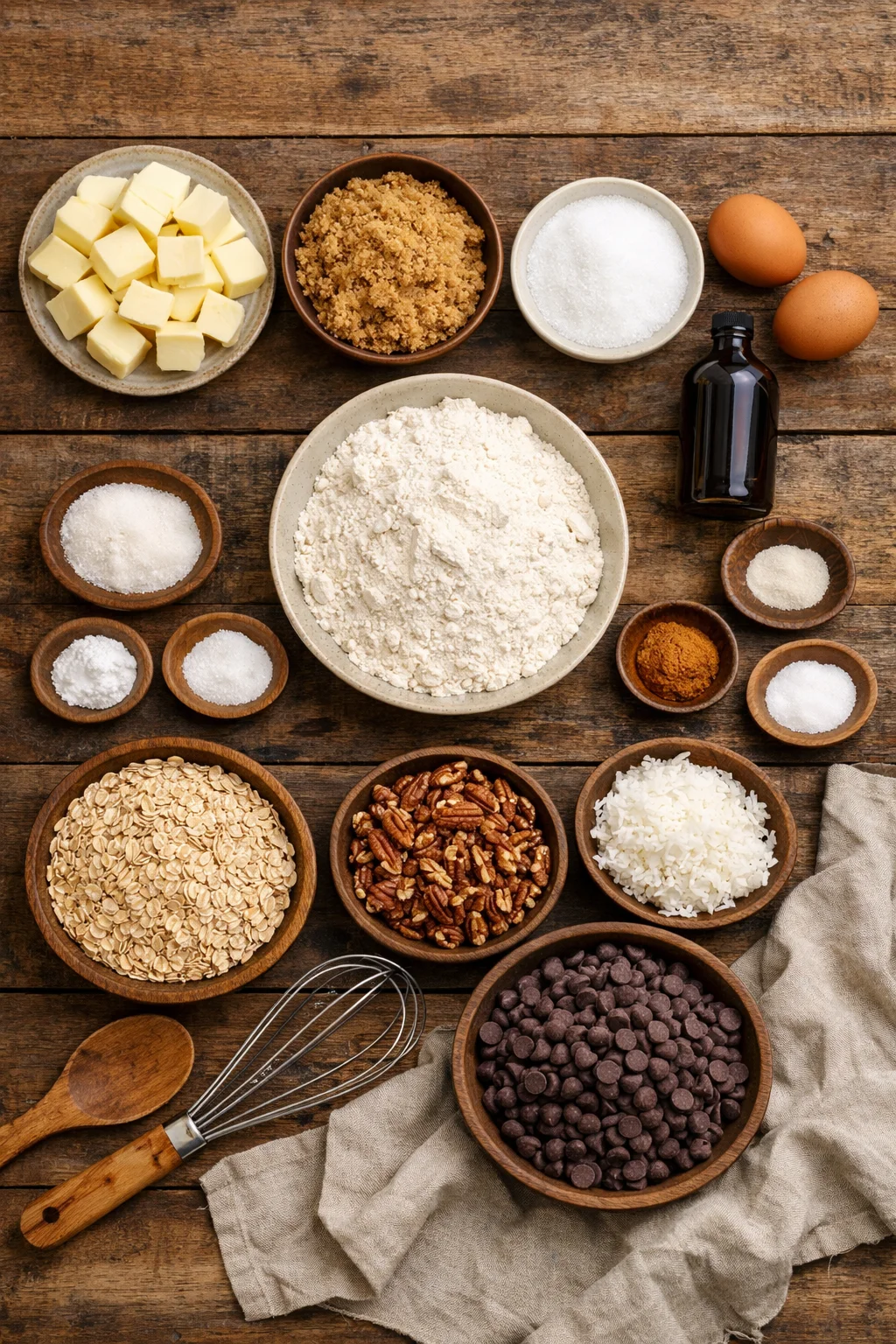 Texas Cowboy Cookies with Oats, Pecans & Coconut